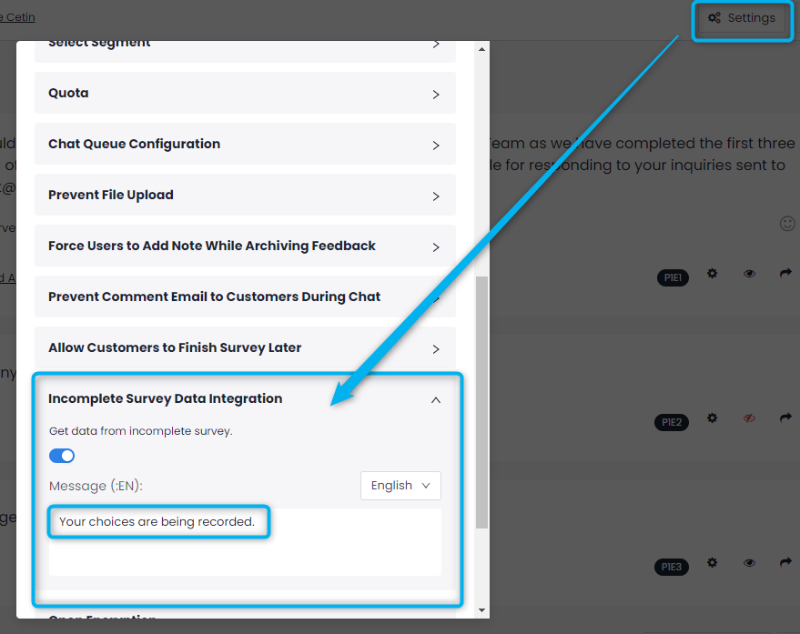 Incomplete Feedback Integration