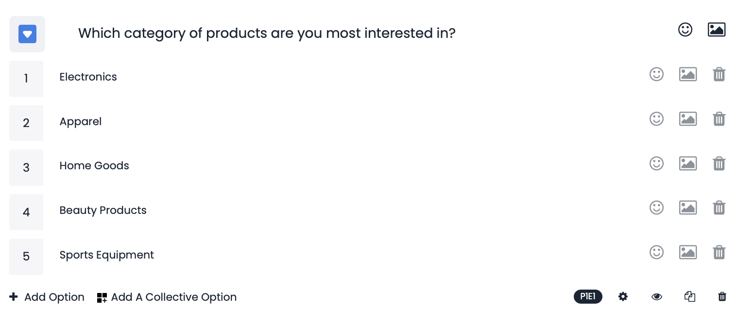 Dropdown Question Type