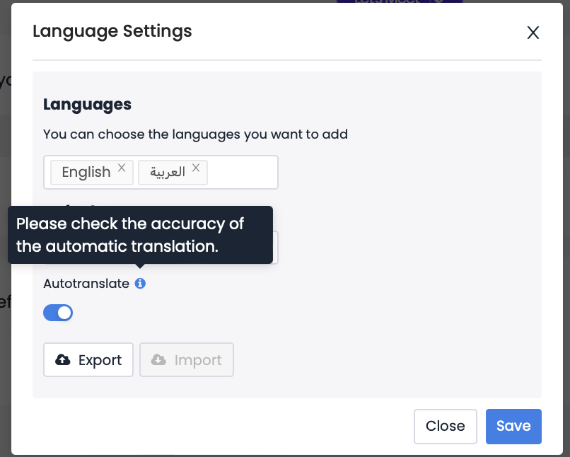 Auto Translate in Surveys