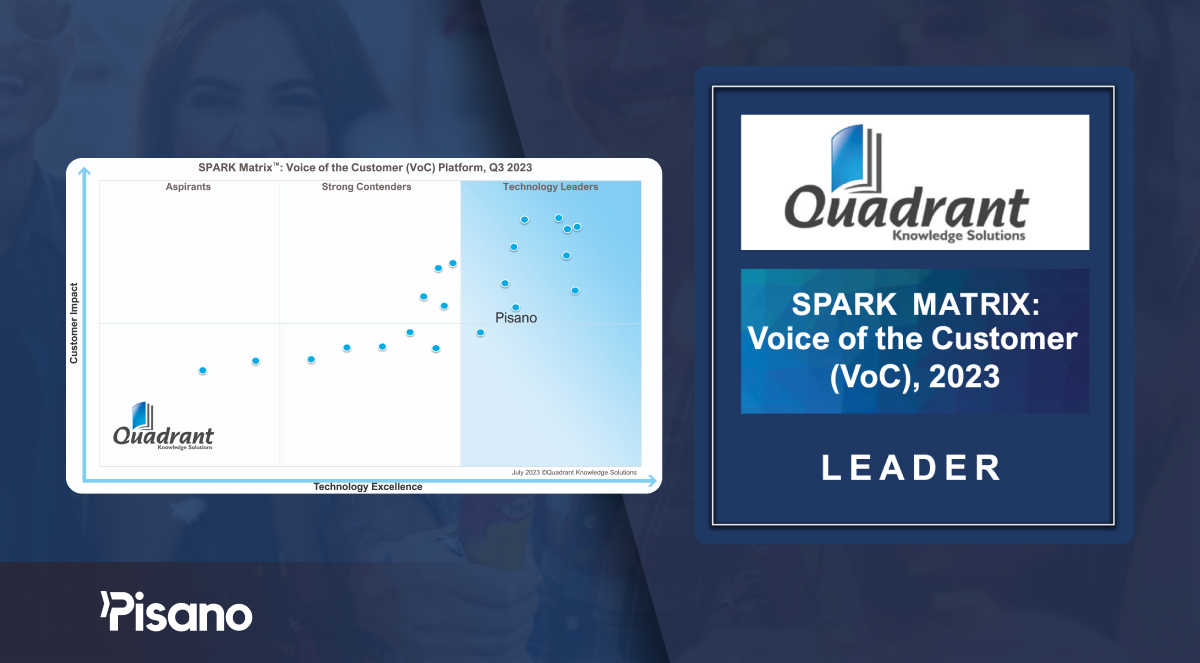 Quadrant's Analysis: Pisano Earns Another Recognition as a VoC Leader