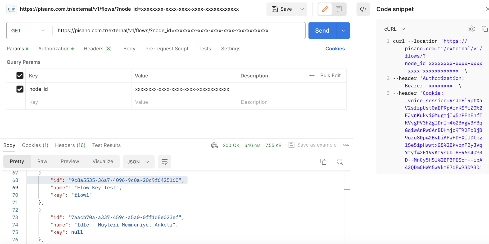 How to retrieve feedback from an account via API?