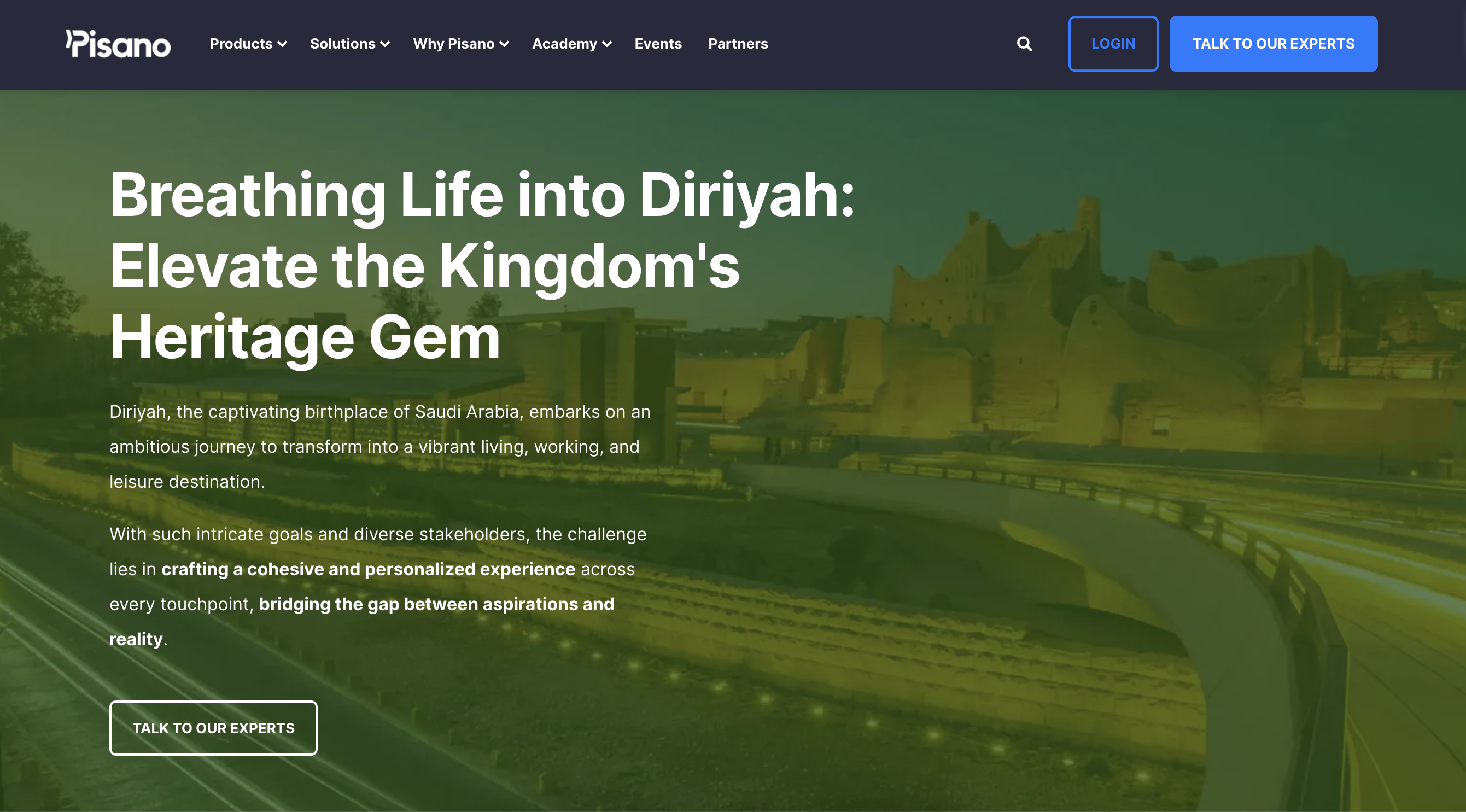 Pisano | Your Experience Management Partner for Diriyah