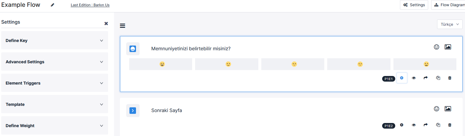 Survey Question Settings